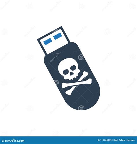 Usb Hacker Icon Stock Vector Illustration Of Flash