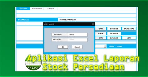 Aplikasi Excel Laporan Stock Persediaan Versi 4 Excelmaniacs