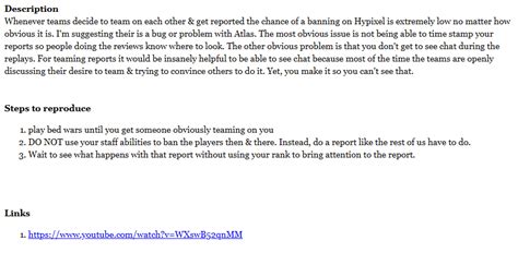 Bed Wars Teaming Reports Hypixel Forums