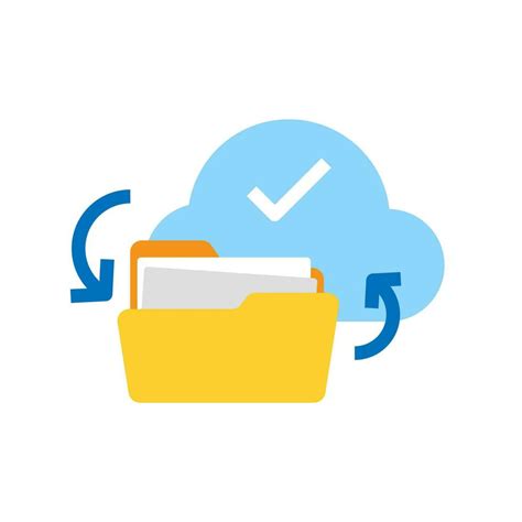 auto backup file to cloud storage concept illustration flat design