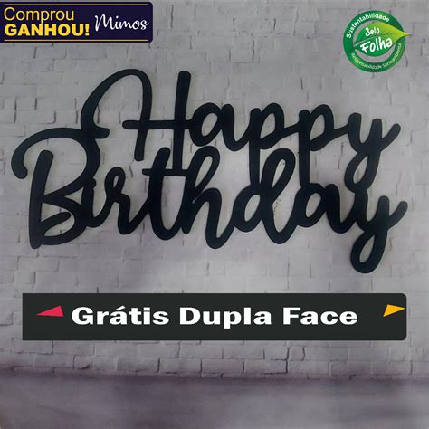 Decoração Aniversário Parede Aplique Happy Birthday Shopee Brasil