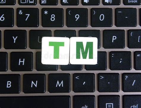 Abbreviation Tm On Keyboard Background Stock Image Image Of Modern