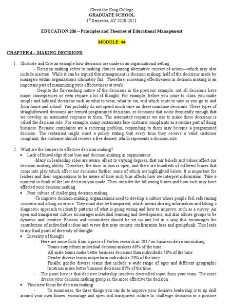 Educ 206 Module For Chapter 4 Pdf Decision Making Group Decision