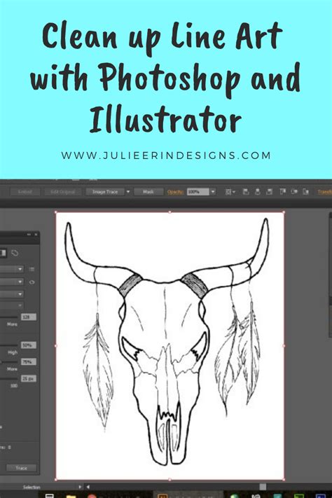 How To Clean Up Line Art Using Photoshop And Illustrator Julie Erin Designs