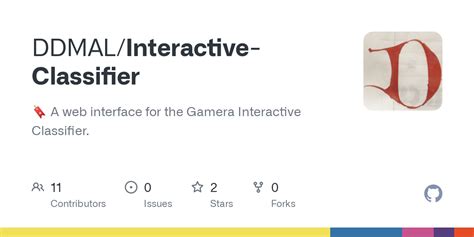 github ddmal interactive classifier bookmark a web interface for the gamera interactive