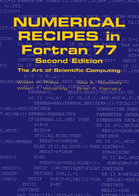 Numerical Recipes In Fortran 77 Volume 1 Cambridge University Press