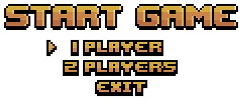 Pixel Art Start Game Home Menu For Game 8bit Vector On White Background 9877936 Vector Art At