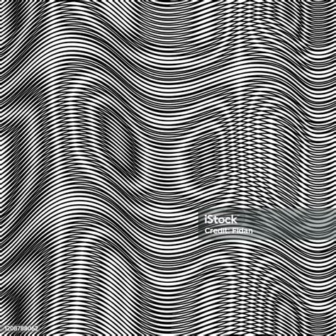 원활한 추상 벡터 배경 얇은 블랙 라인 패턴의 모아레 질감 디자인 직물 직물 커버 배너 0명에 대한 스톡 벡터 아트 및 기타 이미지 Istock