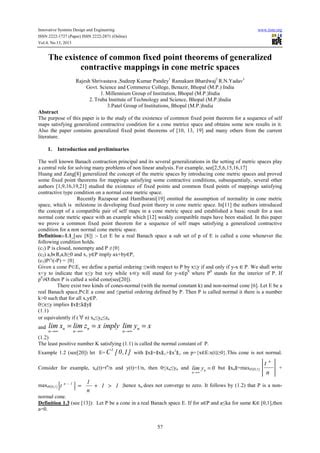 The Existence Of Common Fixed Point Theorems Of Generalized Contractive Mappings In Cone Metric