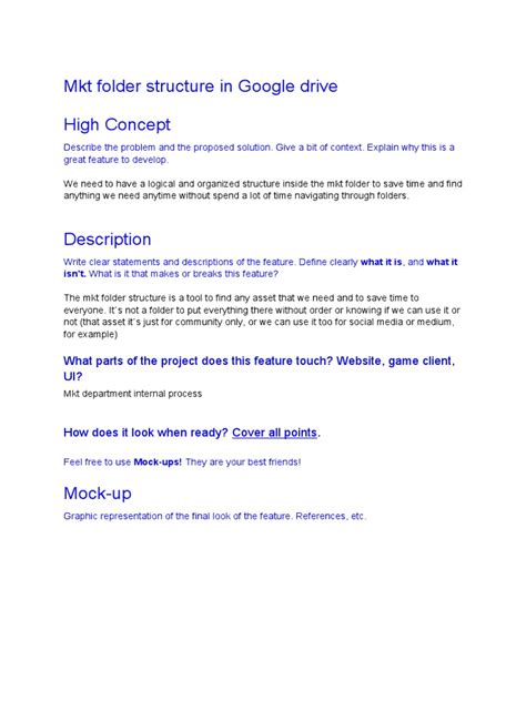 Marketing Folder Structure Template Pdf