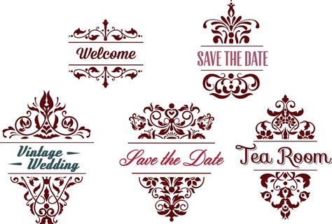 Ornamental Wedding Frames Vector Free Download