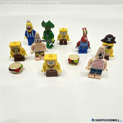Lego Minifigures Lot Spongebob Characters
