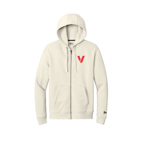 New Era Heritage Fleece Full Zip Hoodie Soft Beige