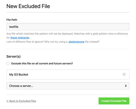 Stop Certain Files From Being Uploaded During A Deployment