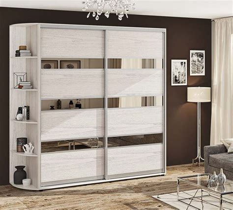 Шкаф купе с фасадами Модель 4 вставки зеркало бронза