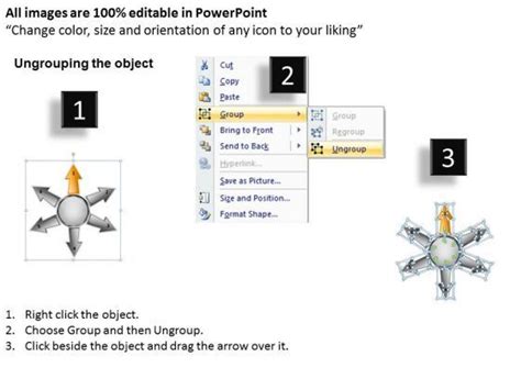 Diverging Branches Of The Process Ppt Circular Flow Chart PowerPoint Slides