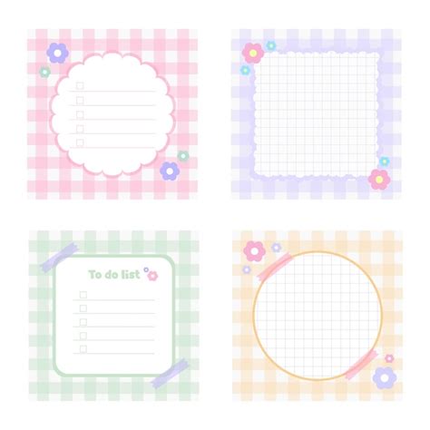 Premium Vector Cute Hand Drawn Notebook Label Memo Pad Pastel Notepad