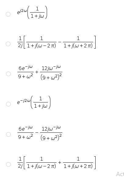 solved match the following fourier transform pairs you may