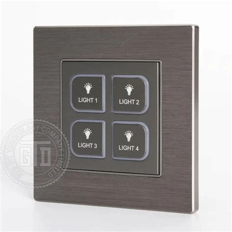 Reset Push Button Dry Contact Technology 4 Gang 24V DC Wall Switch 24V DC Switch And Dry