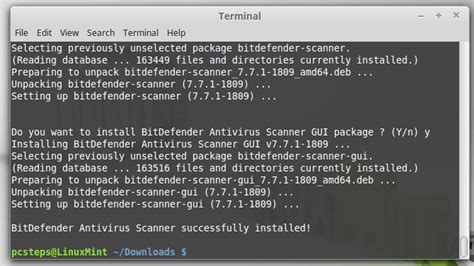Linux Virus Scan With The Free Bitdefender For Unices PCsteps Com