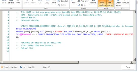 Sqlserver数据库错误操作update后撤销方法，无需手输撤销命令，傻瓜式恢复方法（亲测免费） 谢寒 博客园