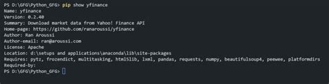 How To Check Yfinance Version In Python Geeksforgeeks