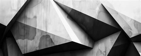 A Bold Geometric Design With Sharp Angular Shapes In Contrasting Black And White Evoking A