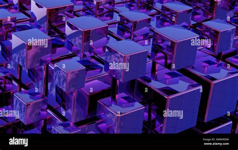 Simplified Blockchain Depicted Through Stylized Geometric Shapes Offering A Modern And Abstract