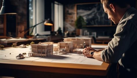 Premium Photo Architect Design Working Drawing Sketch Plans Blueprints