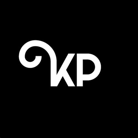 Premium Vector Kp Letter Logo Design On Black Background Kp Creative Initials Letter Logo