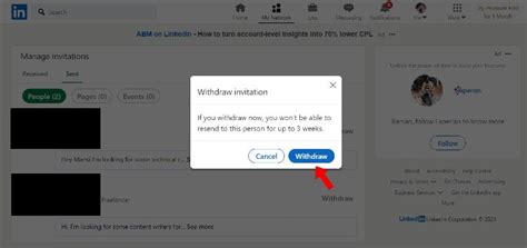 How To Withdraw A Sent Connection Request On Linkedin