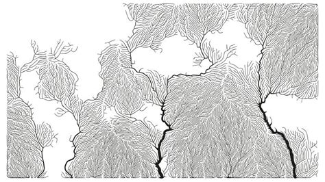 Growth Pattern Generative Branching Structure Organic Net Of Vessels Texture Stock Vector