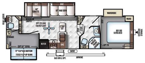2020 5th Wheel Bunkhouse Floor Plans