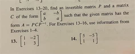 solved in exercises 13 20 find an invertible matrix p and a