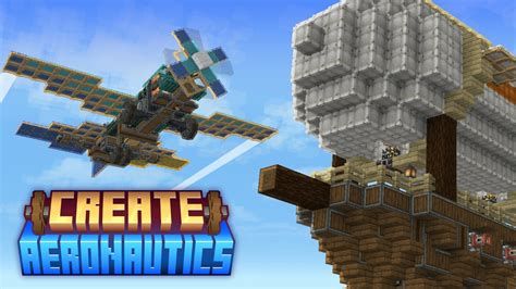 Create Aeronautics мод на самолёты дирижабли и машины с реалистичной