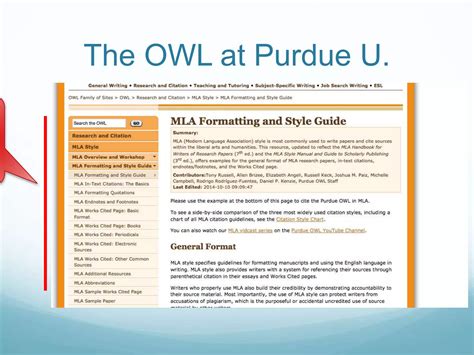 Mla Citation Style PPTX Books And Literature