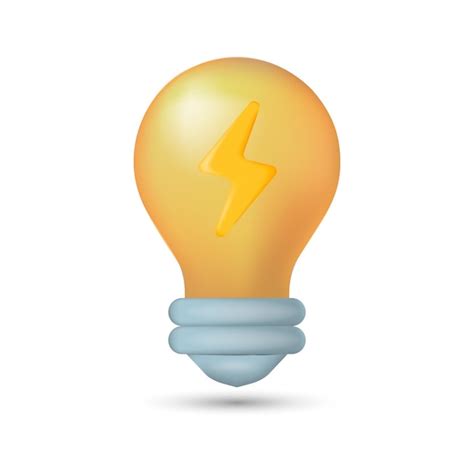 Premium Vector Yellow Light Bulb Lightningvector Illustration Isolated On White Backgroundeps 10