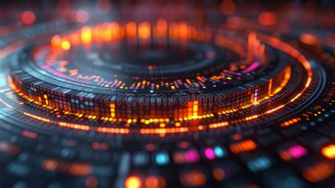 An Abstract Representation Of A Circular Progress Bar Chart With