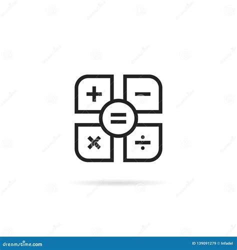 Thin Line Math Simple Black Icon Stock Vector Illustration Of Algebra Finance