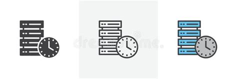 Real Time Data Icon Vector Set On White Background Stock Illustration Illustration Of Graph