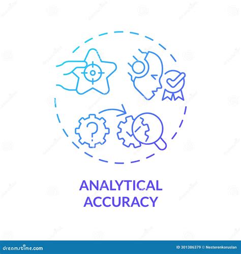 Thin Line Simple Gradient Analytical Accuracy Icon Concept Stock Vector Illustration Of Flat
