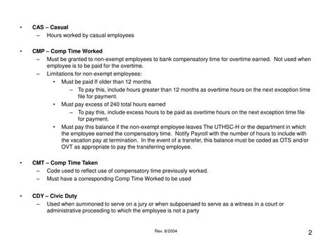 Ppt Tms Codes And Explanations For Timekeepers Powerpoint Presentation Id