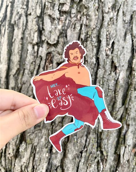 Take It Easy Nacho Libre Sticker Mexican Nacho Luchador Sticker
