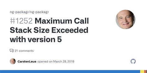Maximum Call Stack Size Exceeded With Version 5 · Issue 1252 · Ng Packagrng Packagr · Github