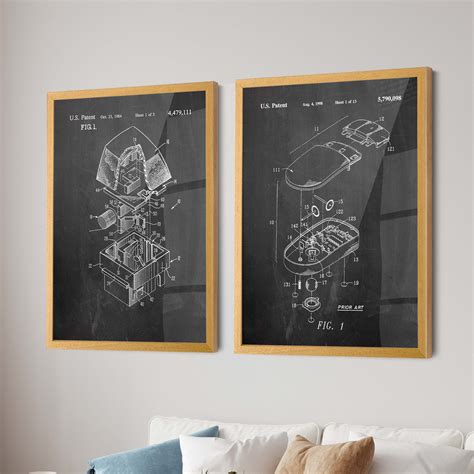 Tech Evolution Unveiled Computer Mouse And Keyboard Patent Poster Set Tech Evolution Unveiled Computer Mouse And Keyboard Patent Poster Set