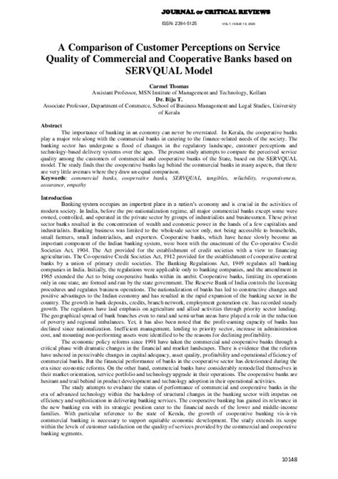 (PDF) A Comparison of Customer Perceptions on Service Quality of Commercial and Cooperative ...