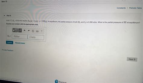 Solved Item 15 Constants | Periodic Table - Part A A125 C, | Chegg.com