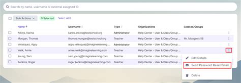 Sending Password Reset Emails For Educators Imagine Learning Help Center