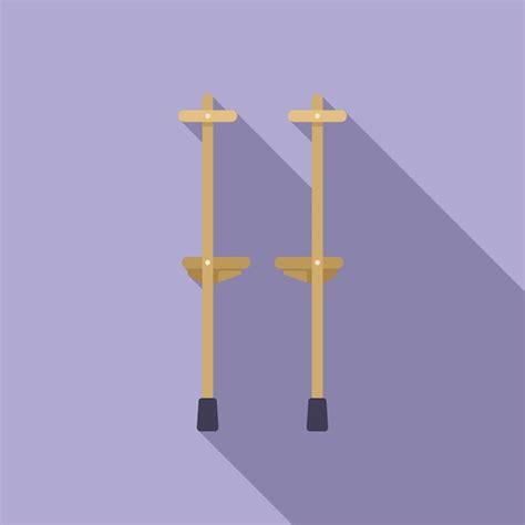 그림자 일러스트레이션과 함께 보라색 배경에 서 있는 어린이 나무 기둥 프리미엄 벡터