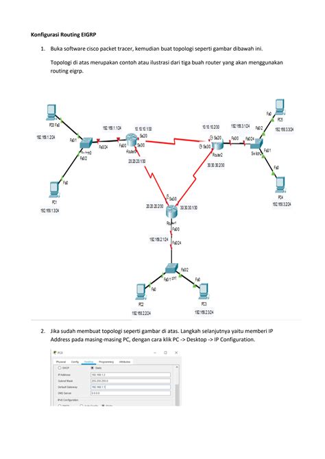Cara Routing Eigrp Di Cisco Packet Tracer Menggunakan 4 Router Index
